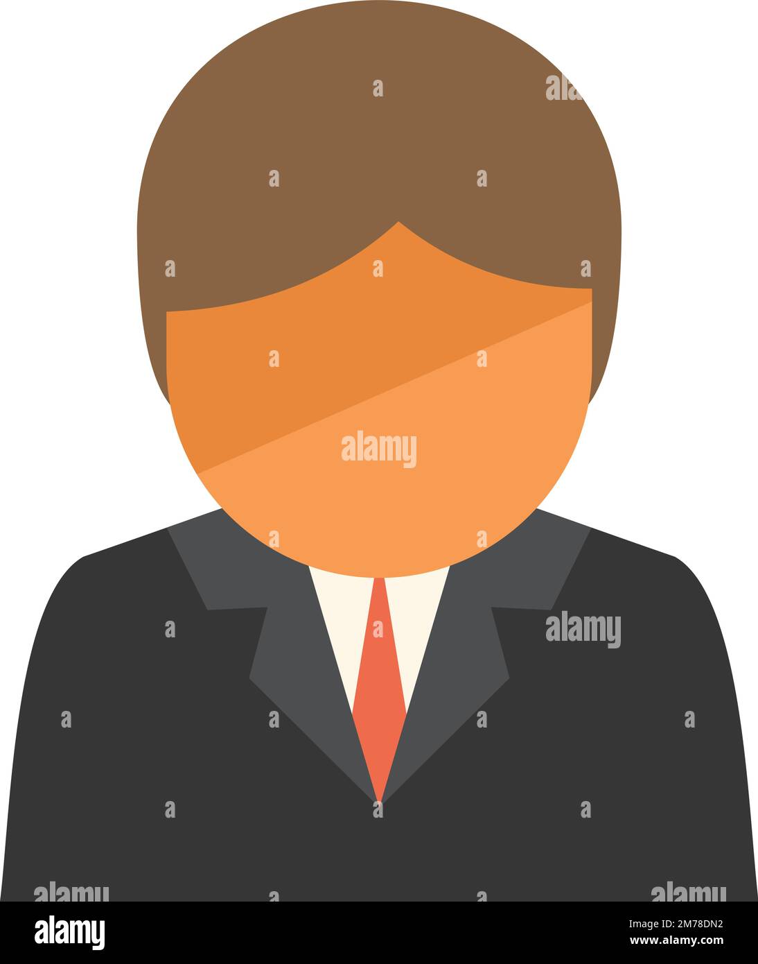 Secret agent icon flat vector. Phone receptionist. Person support ...