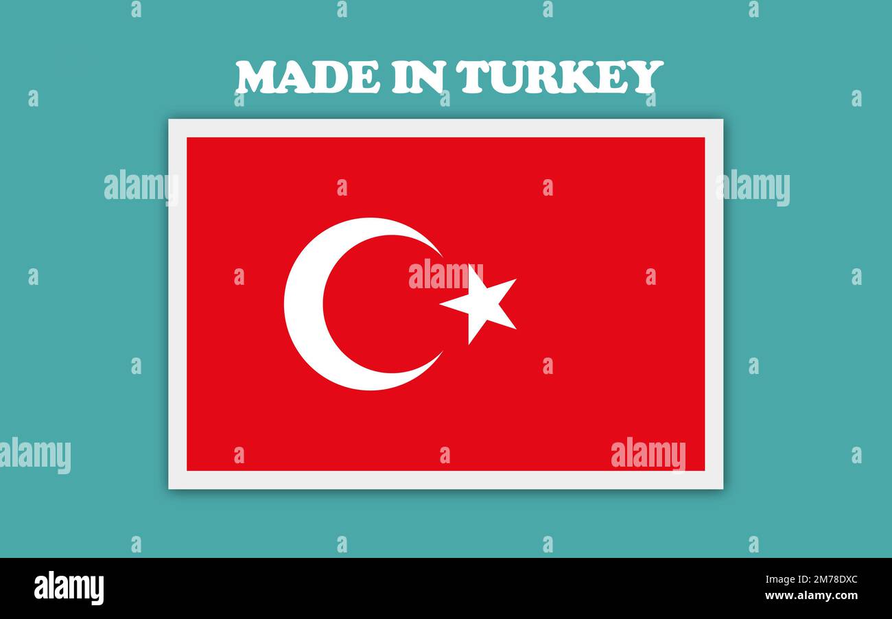 Made in Turkey ribbon flag Stock Photo - Alamy