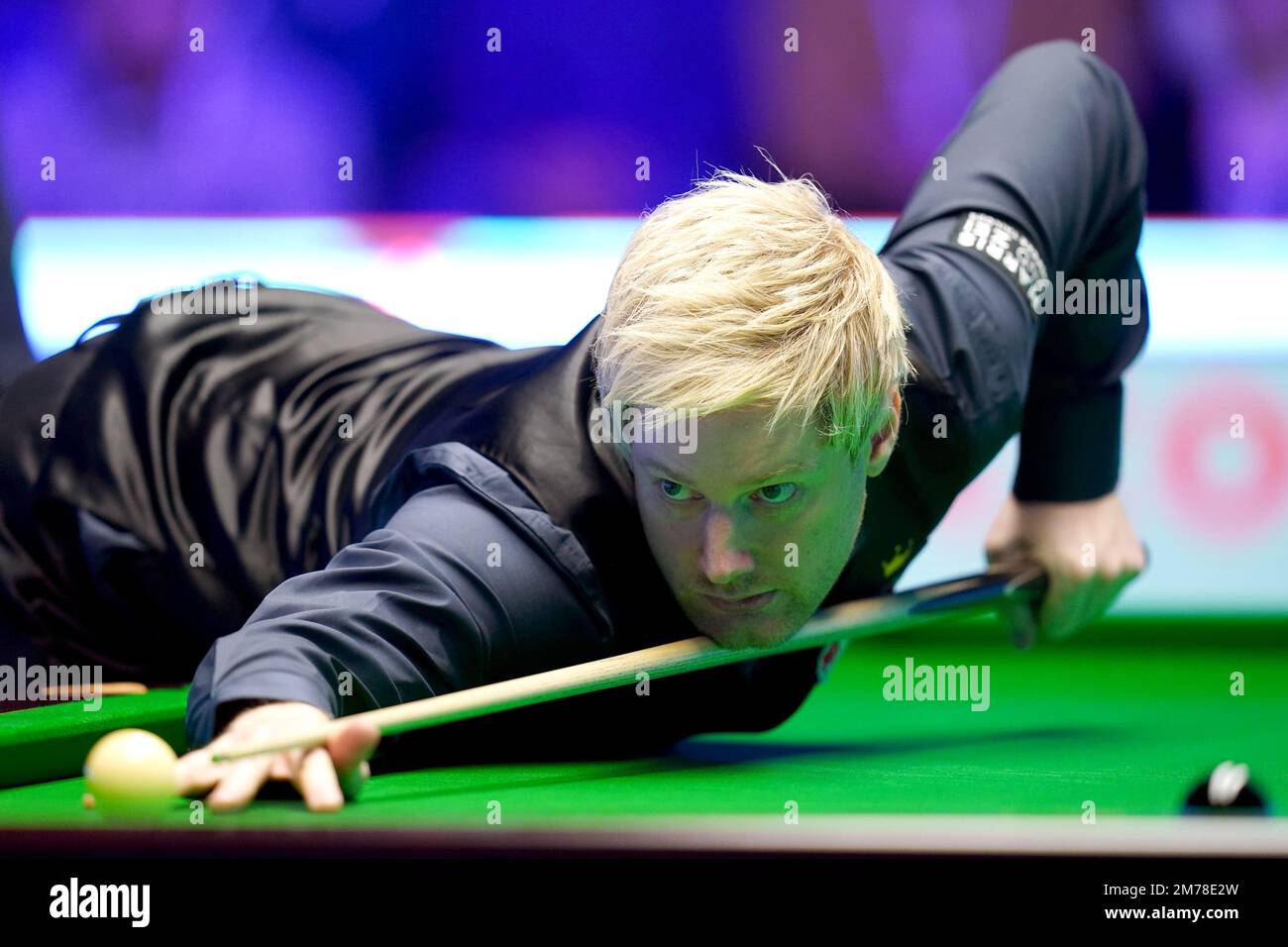 Neil Robertson during his match against Shaun Murphy during day one of ...