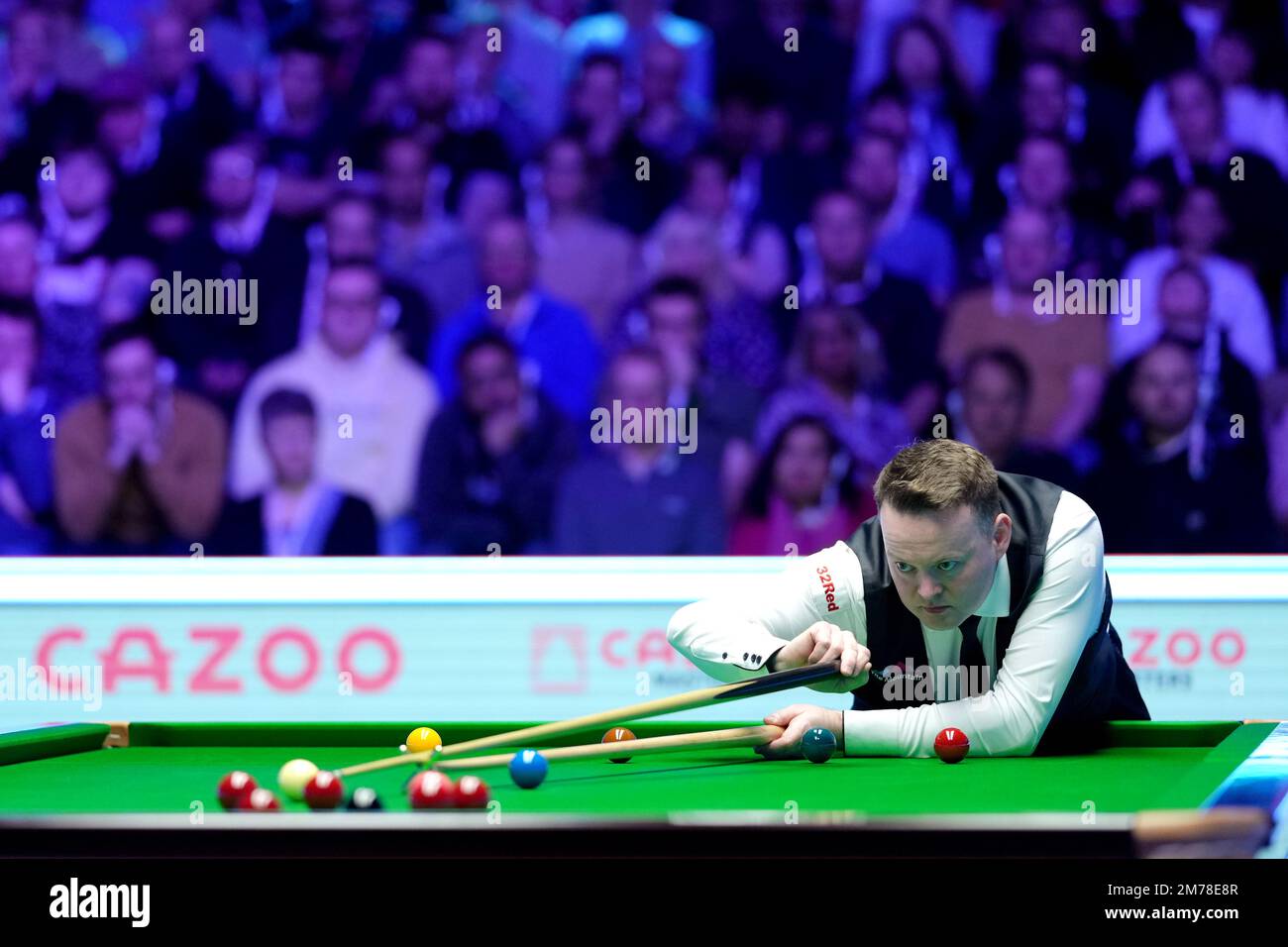 Shaun Murphy during his match against Neil Robertson during day one of ...