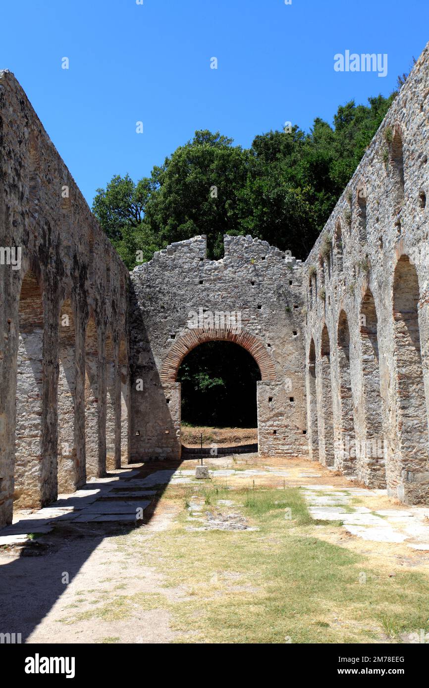 Ruins of the Great Basillica, ancient Butrint, UNESCO World Heritage ...