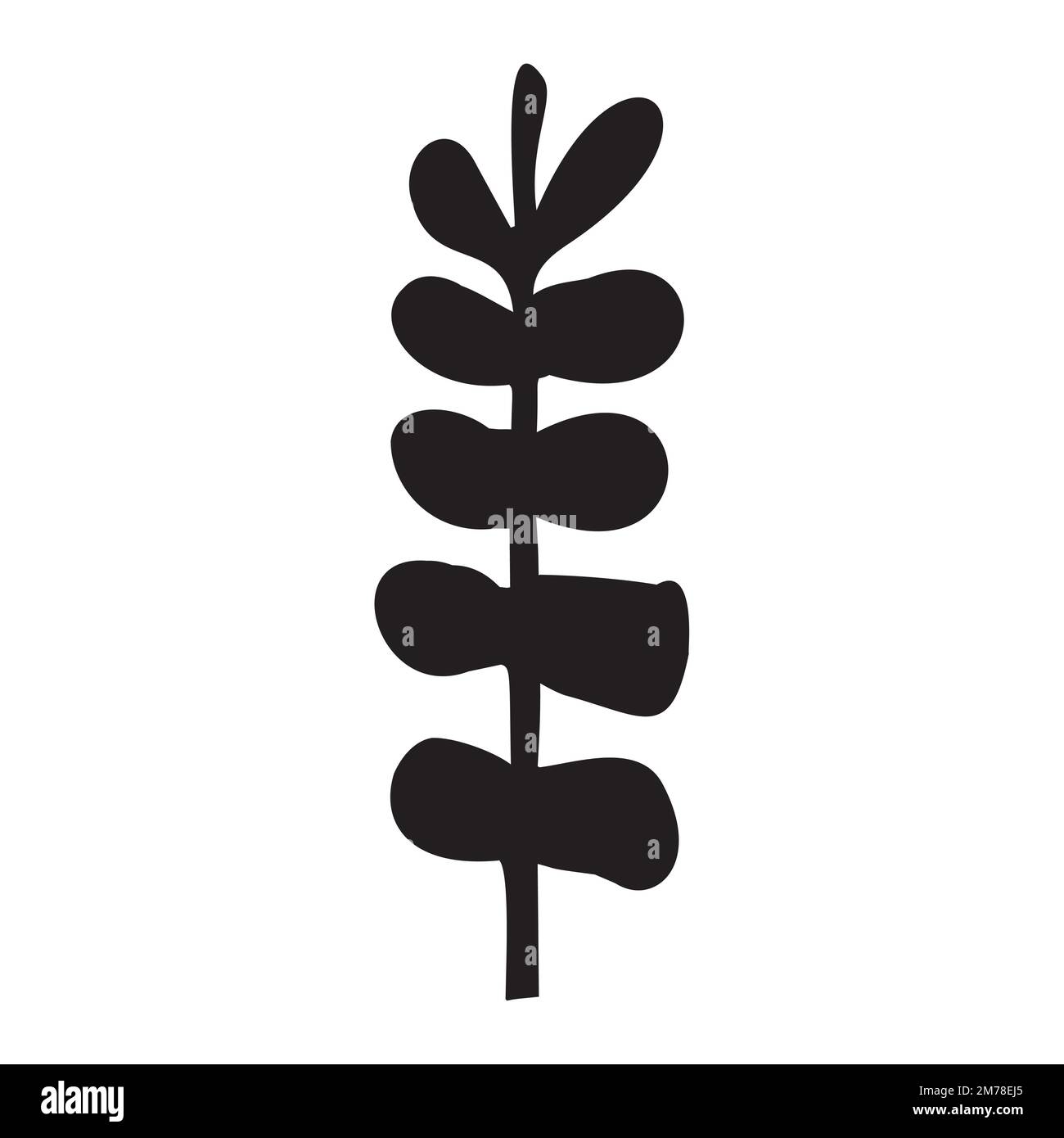 Lowbrow tree vector illustration. Doodle of forest plant graphic Stock ...