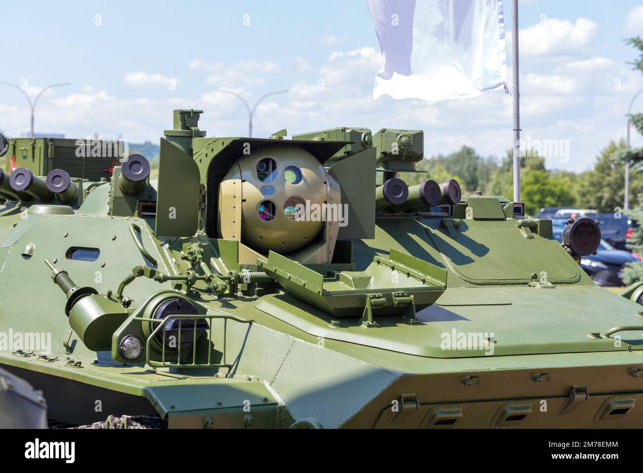 The laser optical aiming station is designed in the form of a sphere ...