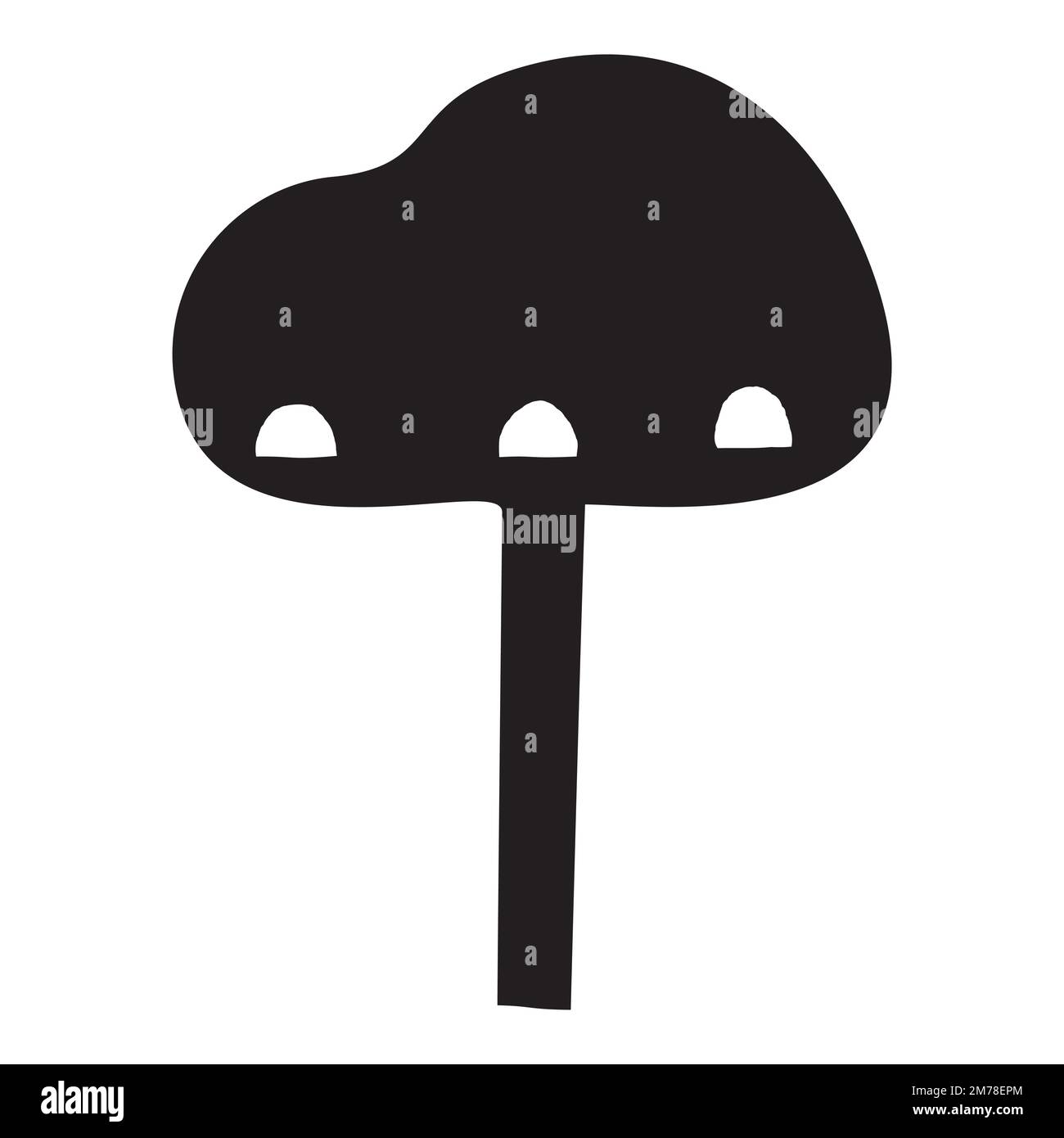 Lowbrow tree vector illustration. Doodle of forest plant graphic Stock ...