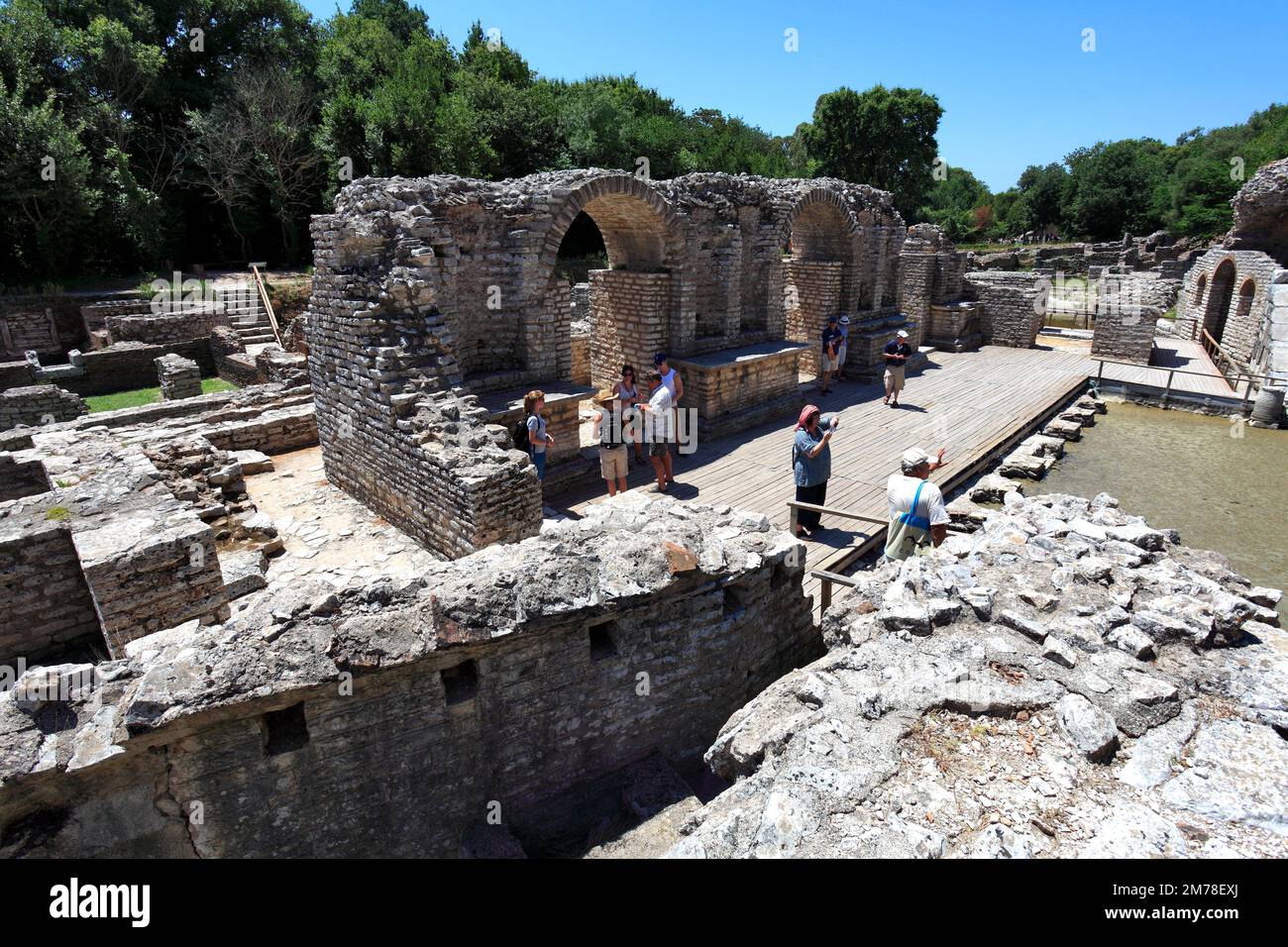 Ruins of the Great Theatre, ancient Butrint, UNESCO World Heritage Site ...