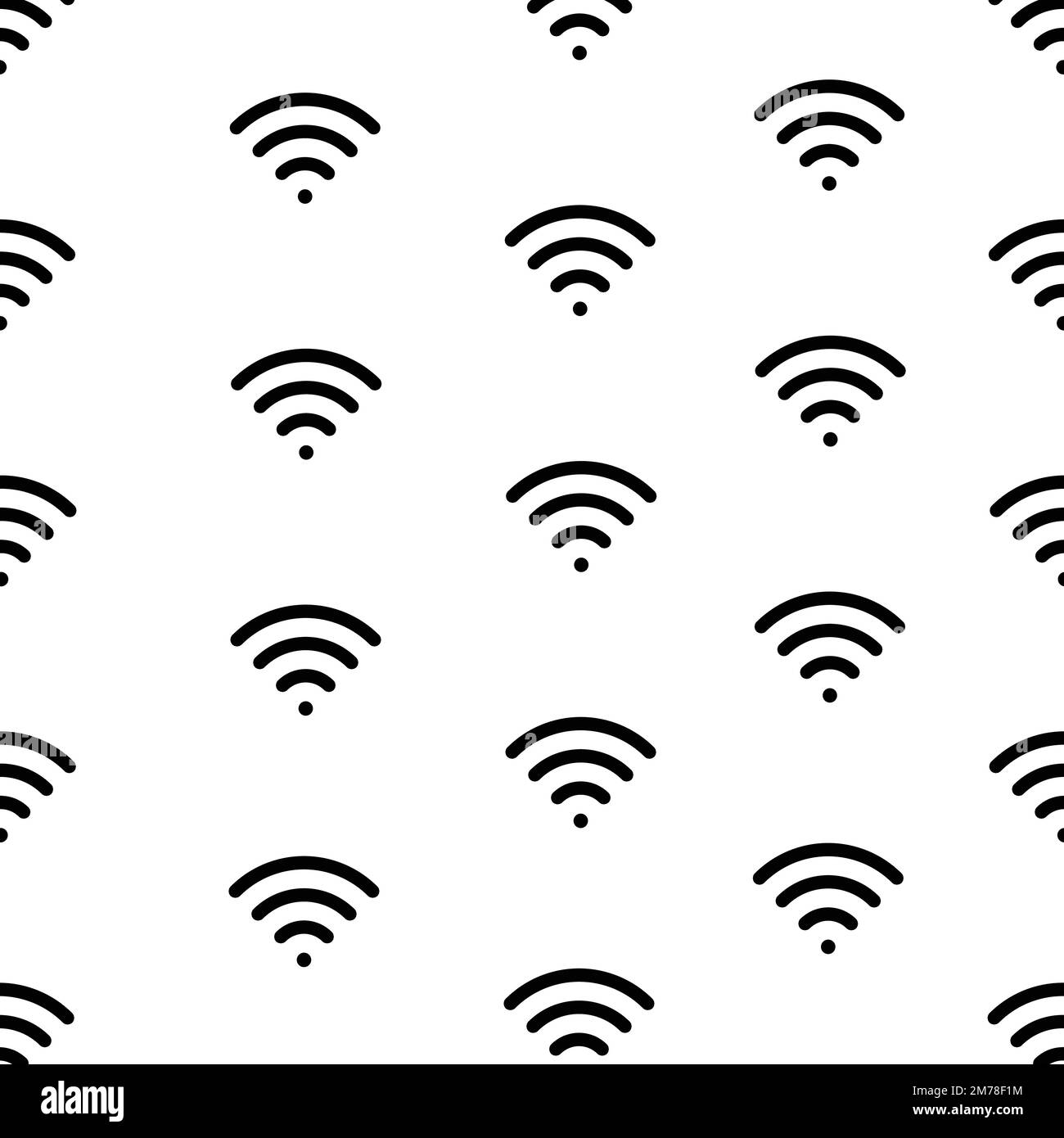 Wifi icon seamless pattern, isolated on white background. Vector ...