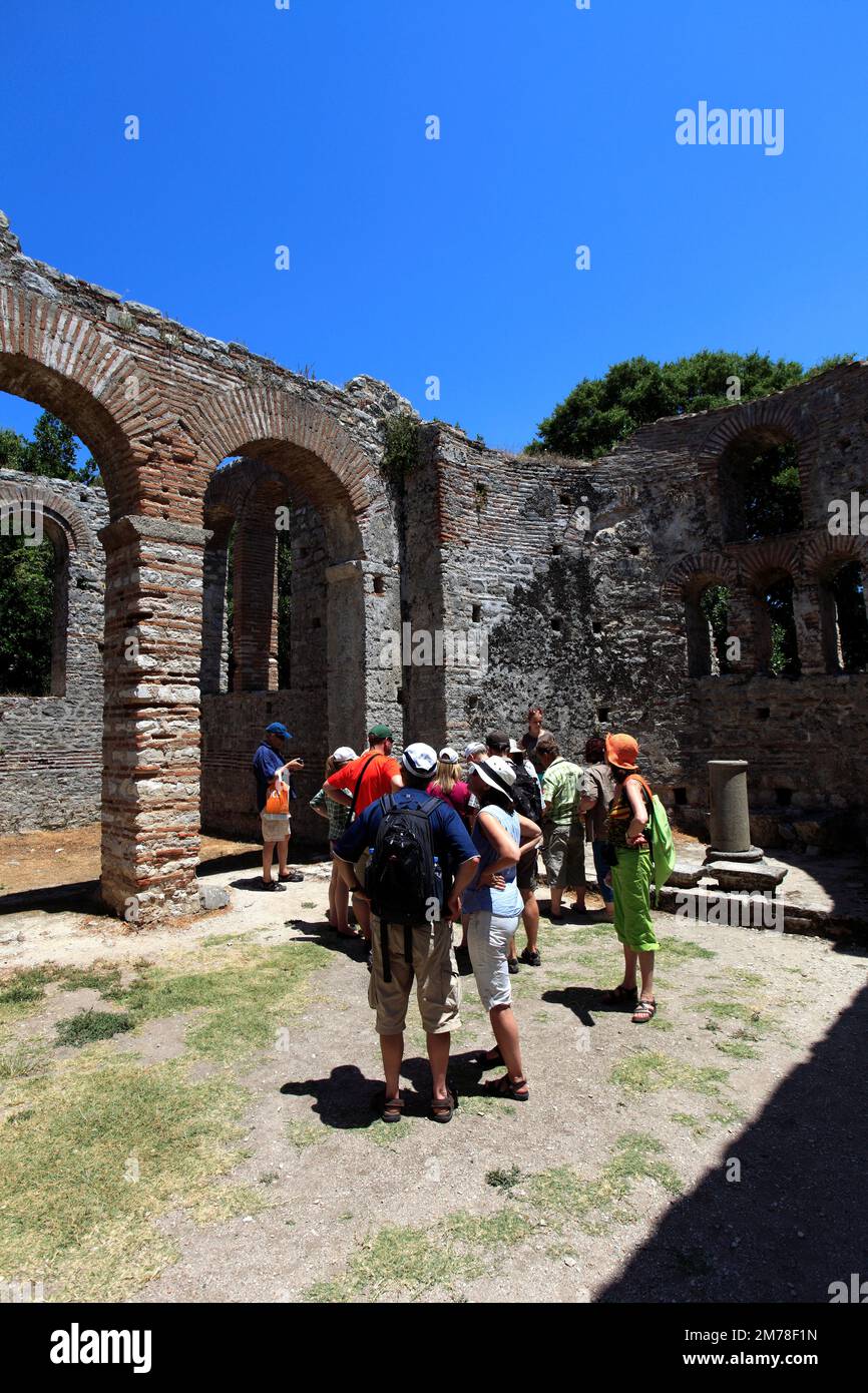 Ruins of the Great Basillica, ancient Butrint, UNESCO World Heritage ...