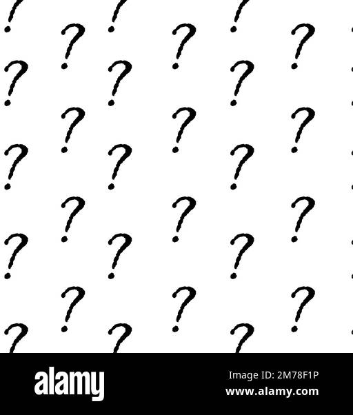 Question Mark seamless pattern, isolated on white background. Vector ...