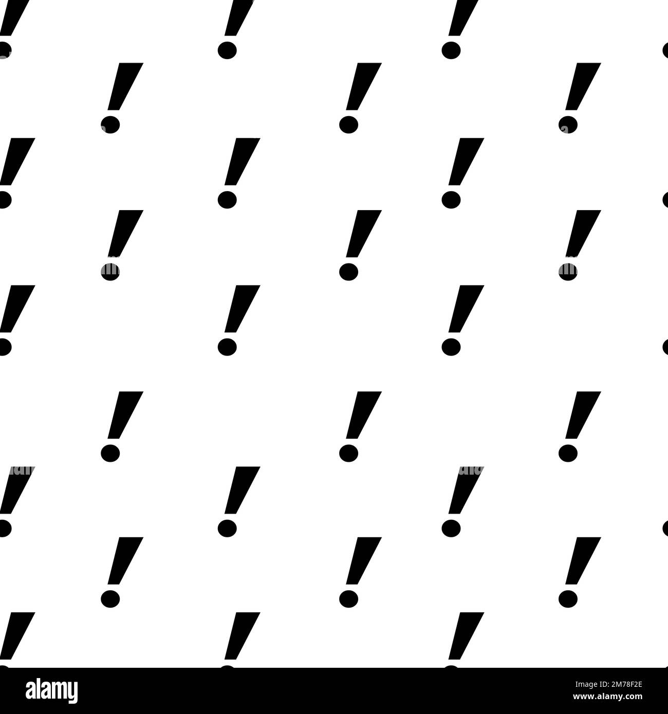 exclamation mark seamless pattern, isolated on white background. Vector ...