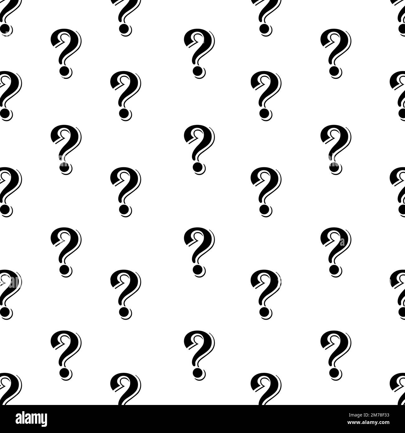 Question Mark seamless pattern, isolated on white background. Vector ...