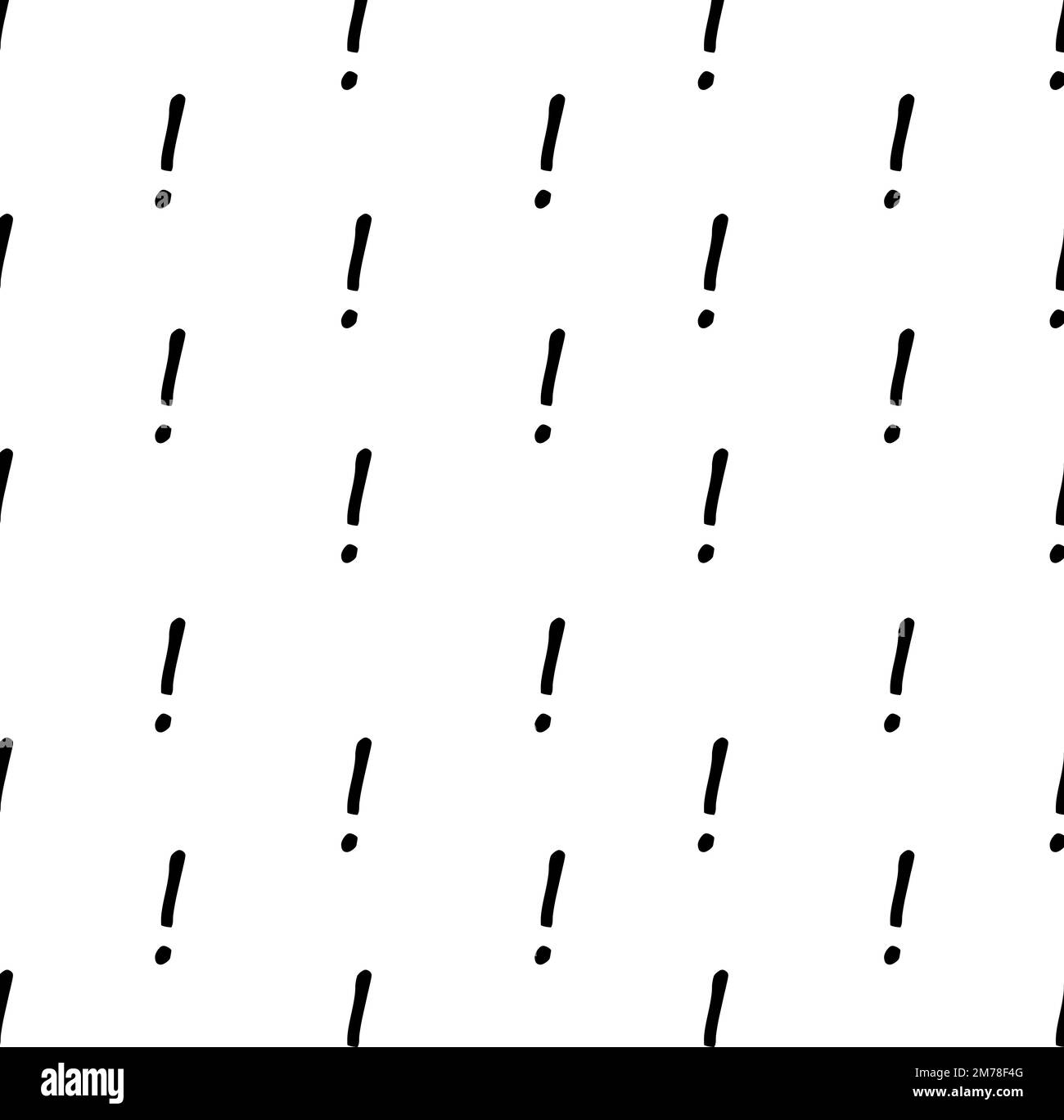 exclamation mark seamless pattern, isolated on white background. Vector ...