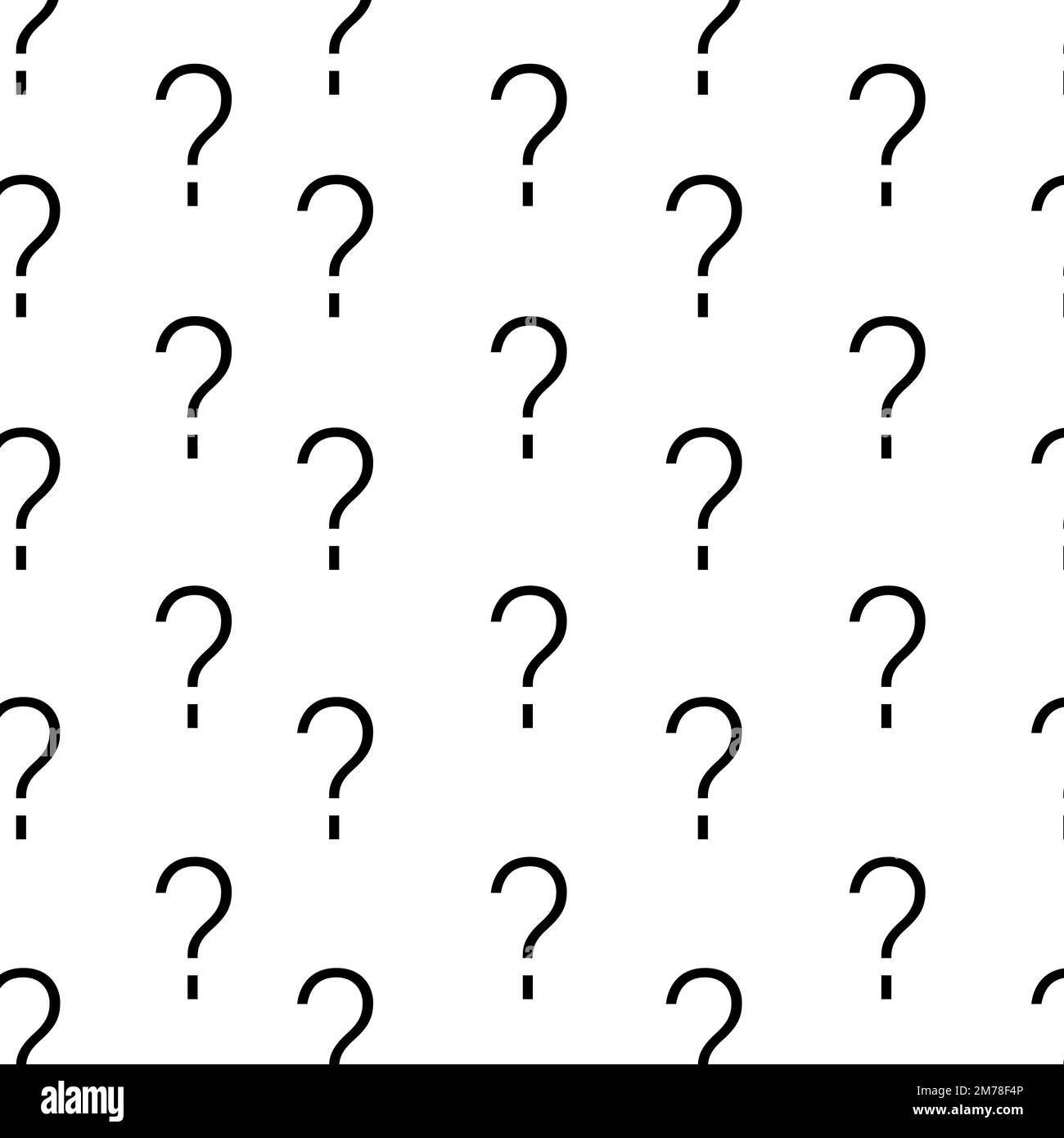 Question Mark seamless pattern, isolated on white background. Vector ...