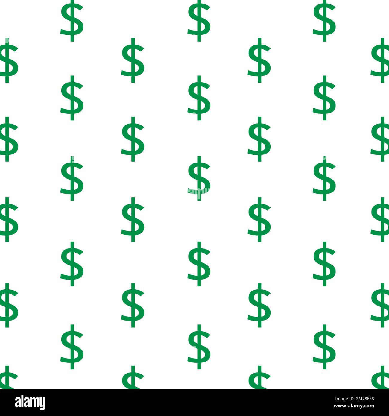 dollar sign symbol seamless pattern, isolated on white background ...