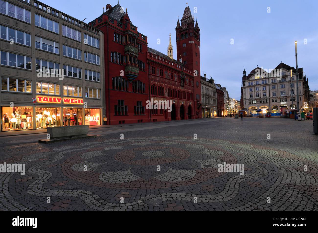 the Rathaus building (town hall) Marketplaz, city of Basel, Canton ...