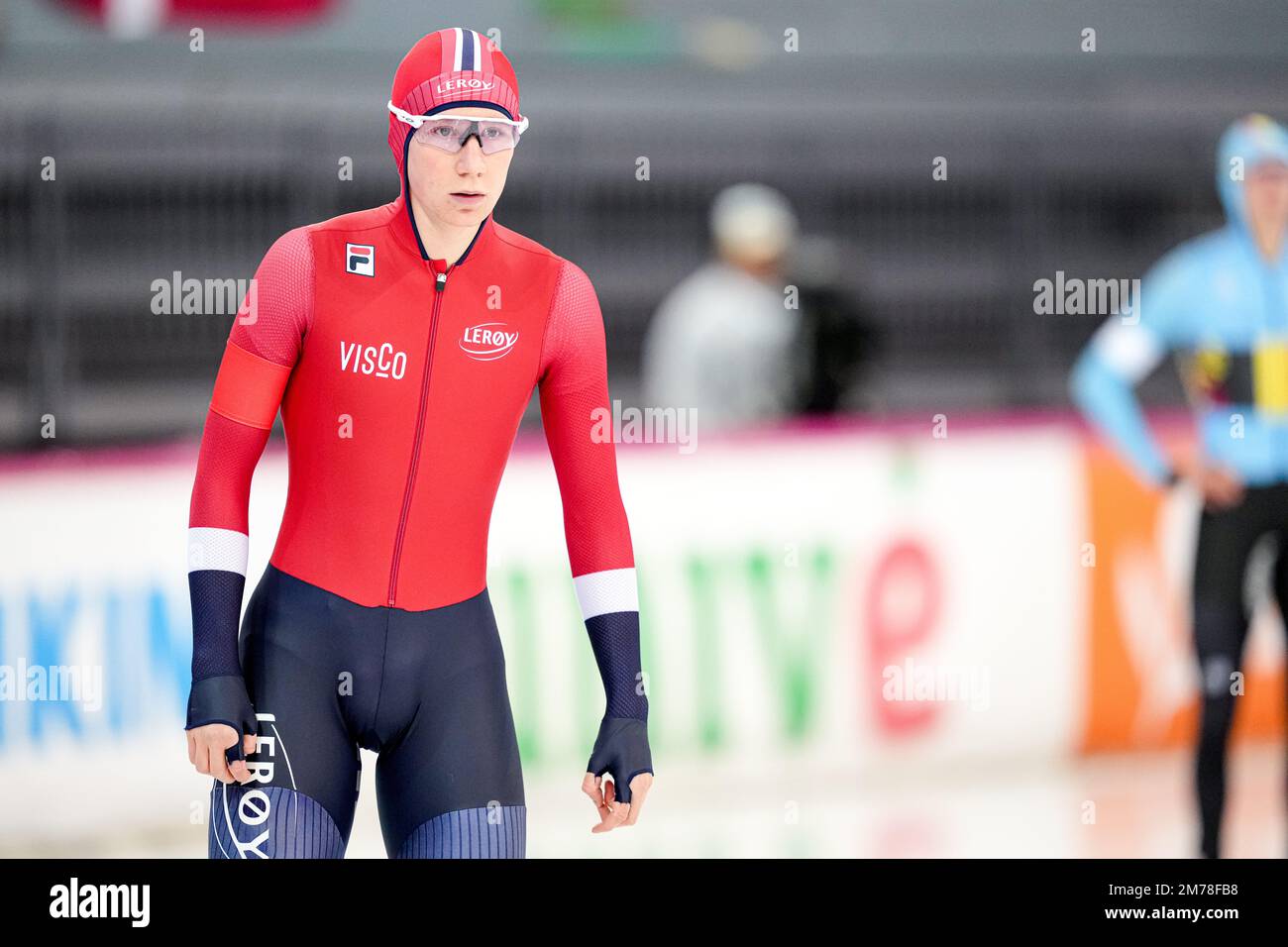 HAMAR, NORWAY - JANUARY 8: Peder Kongshaug of Norway competing on the ...