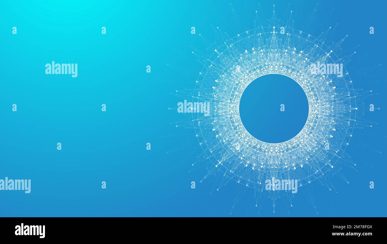 Blockchain transfer satellite future communications illustration ...