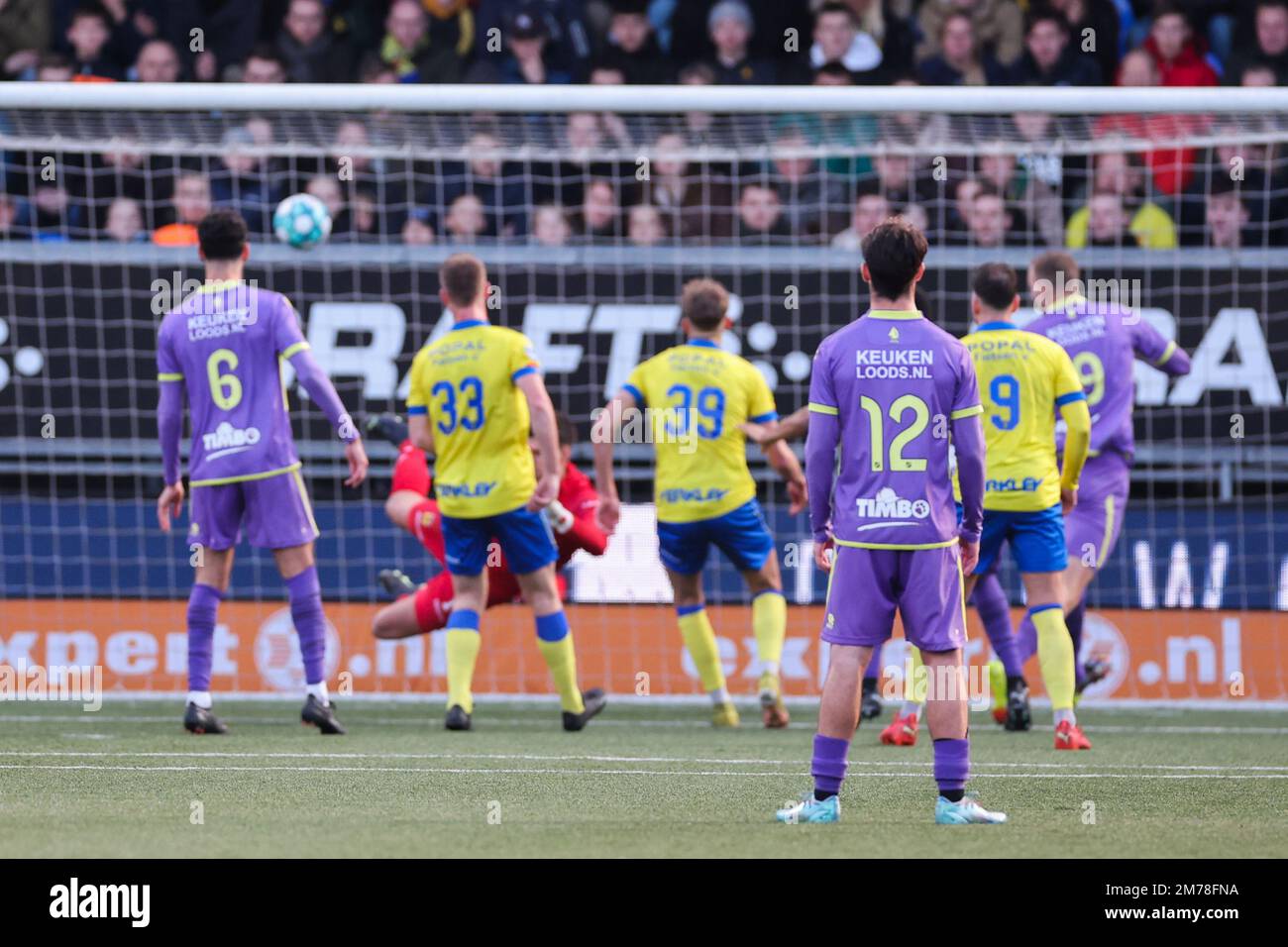 LEEUWARDEN, NETHERLANDS - JANUARY 8: Henk Veerman of fc Volendam with ...