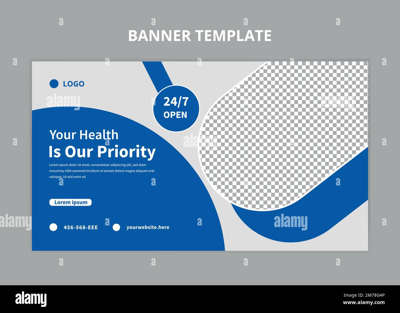 Hospital promotion template Stock Vector Images - Alamy