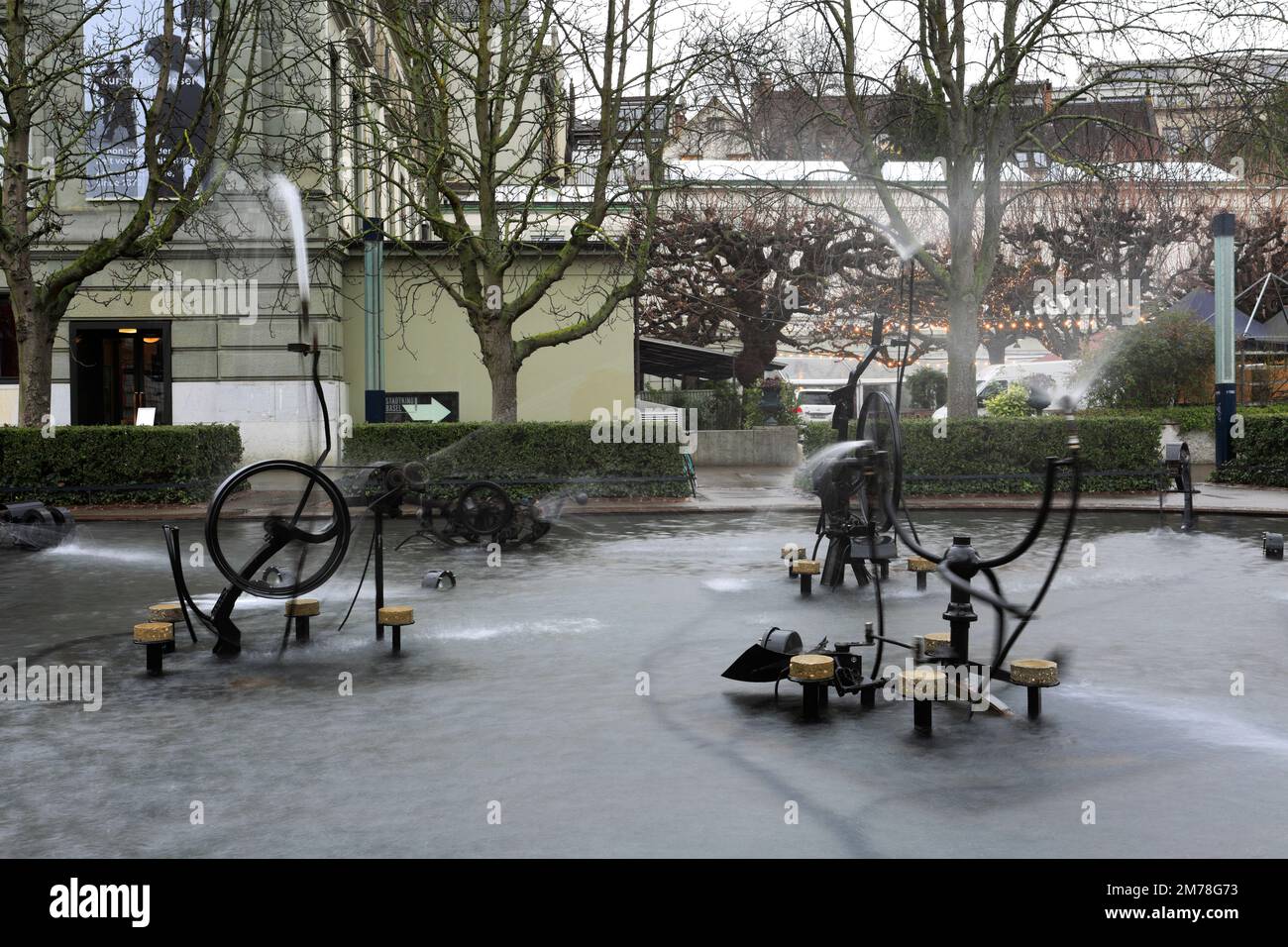 The Tinguely water fountains, city of Basel, Canton Basel Stadt ...