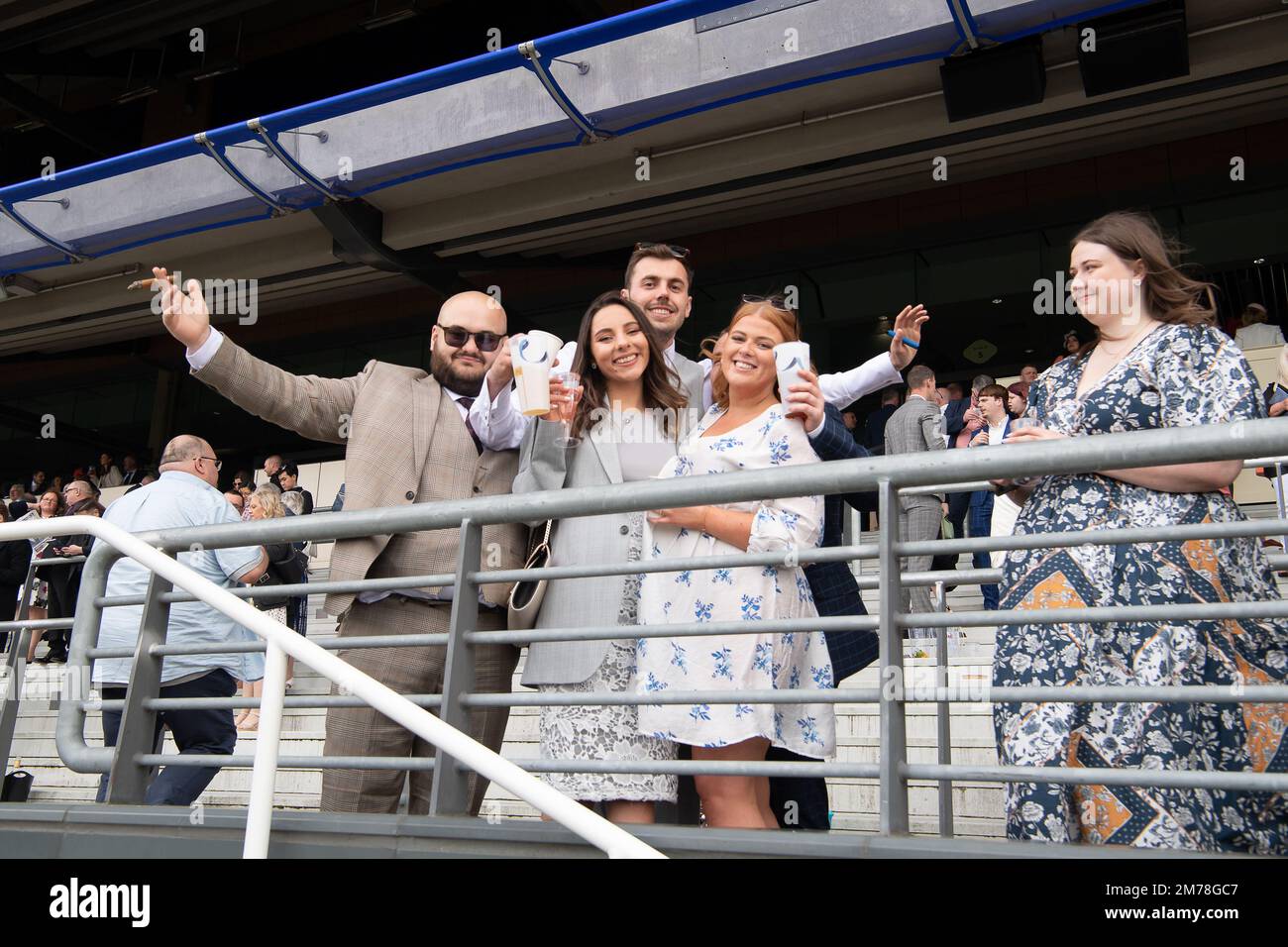 Ascot, Berkshire, UK. 7th May, 2022. Racegoers enjoying their day at ...