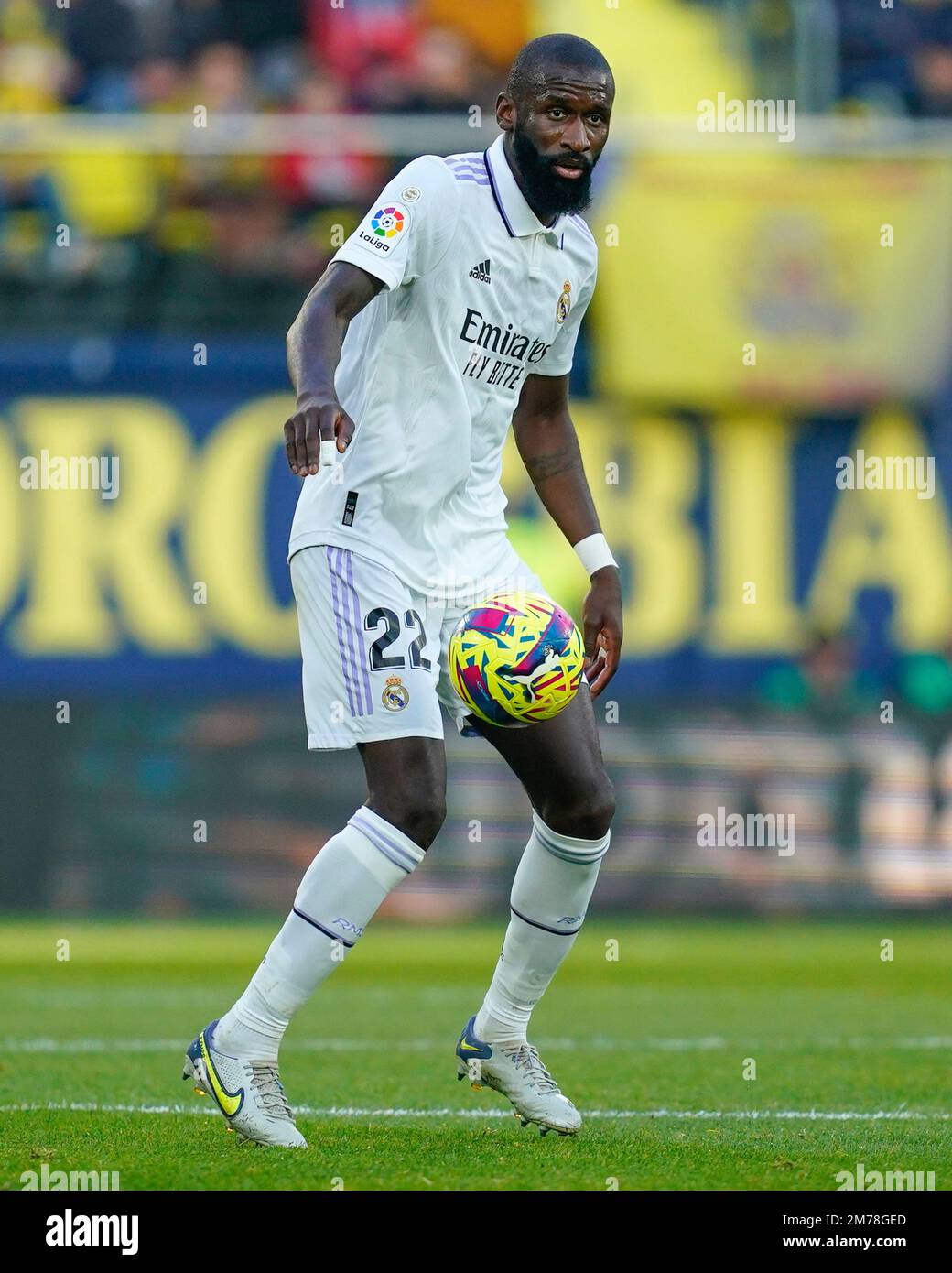 Antonio Rudiger of Real Madrid during the La Liga match between ...