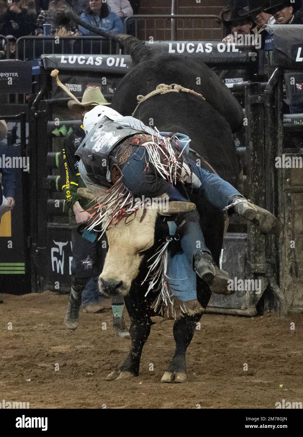 New York, New York, USA. 7th Jan, 2023. Professional bull rider TAYLOR ...