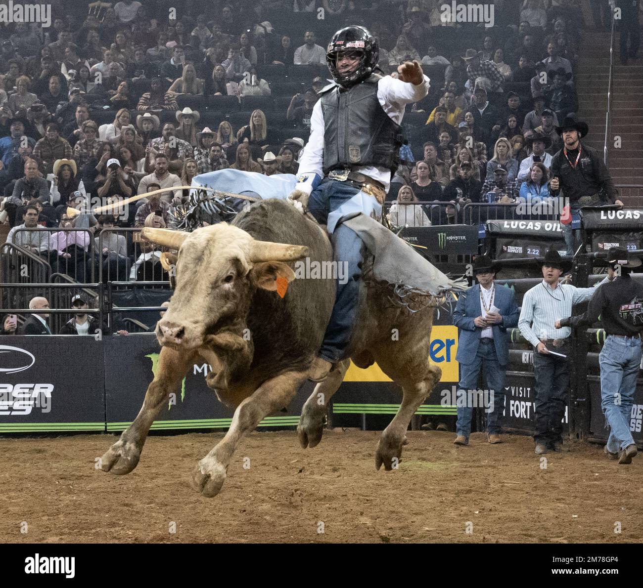 New York, New York, USA. 7th Jan, 2023. Professional bull rider JOAO ...