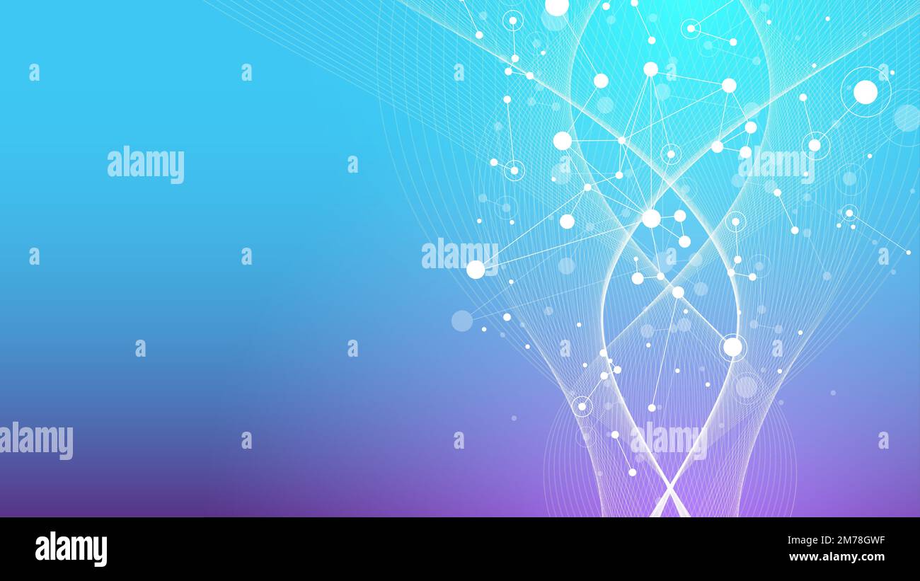 Scientific tree concept of network connection background. Database ...