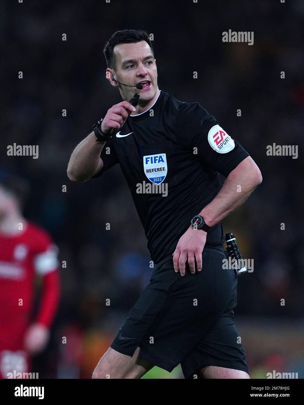 Referee Andrew Madley during the Emirates FA Cup third round match at ...