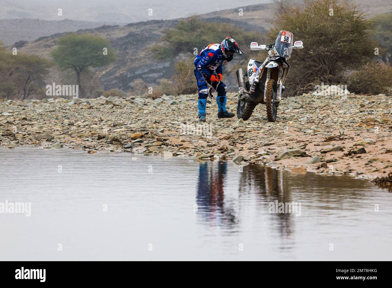 58 MIN ZHANG (chn), Wu Pu Da Hai Dao Rally Team, Moto, during the Stage 8 of the Dakar 2023 ...