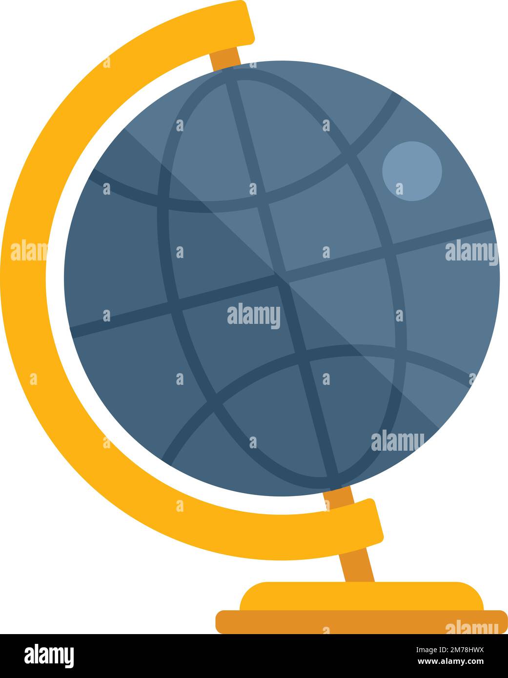 Study globe icon flat vector. School master. Training success isolated ...