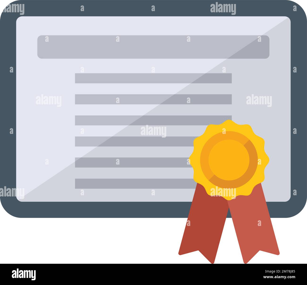 Skill diploma icon flat vector. Education school. Online student ...