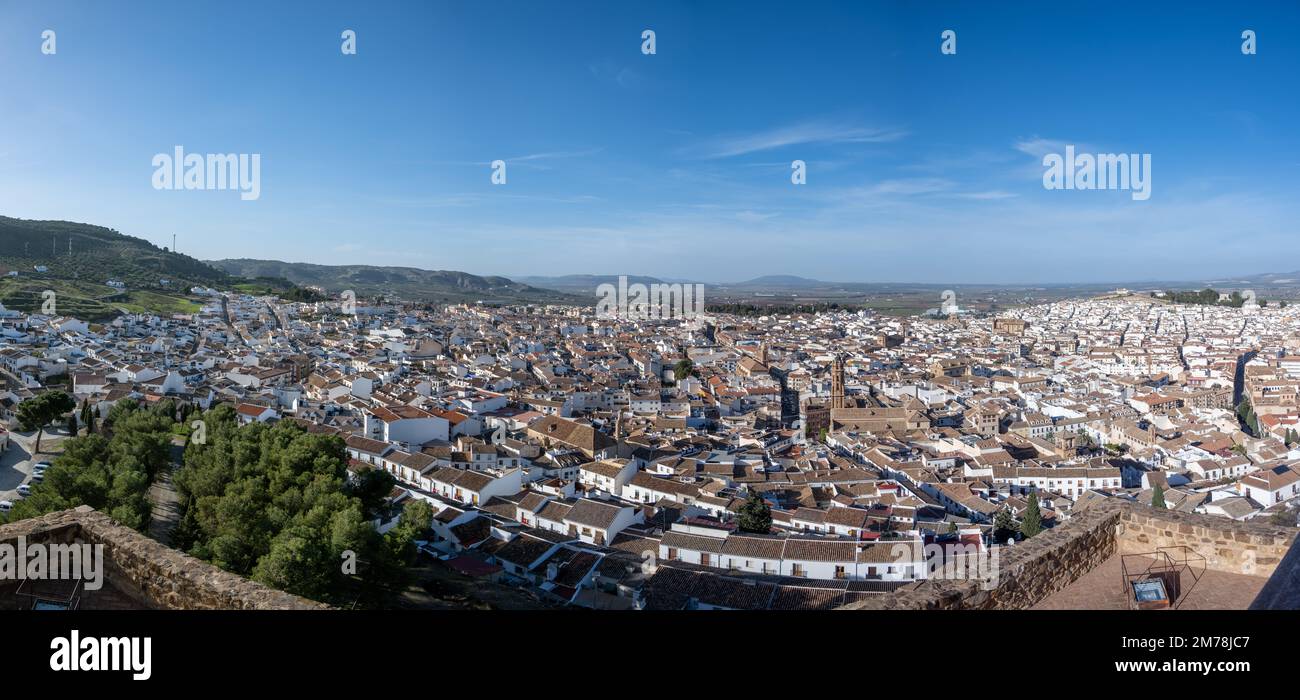 A panoramic view of the Spanish town of Antequera Stock Photo - Alamy