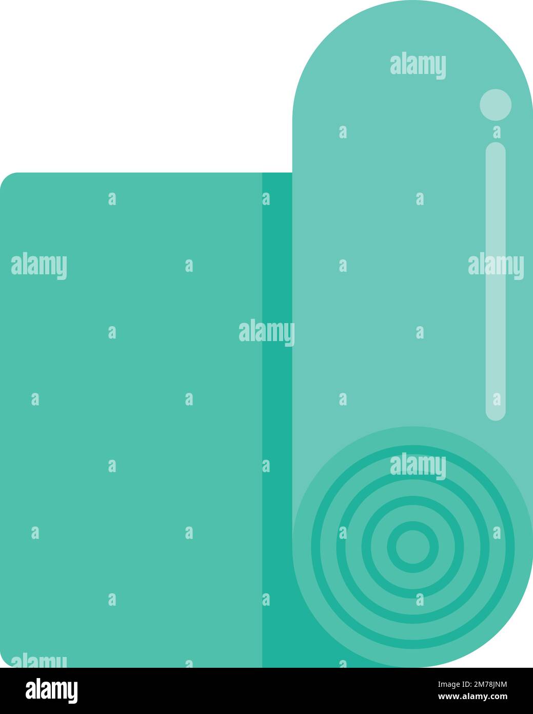 Physical mattress icon flat vector. Doctor therapy. Clinic care ...