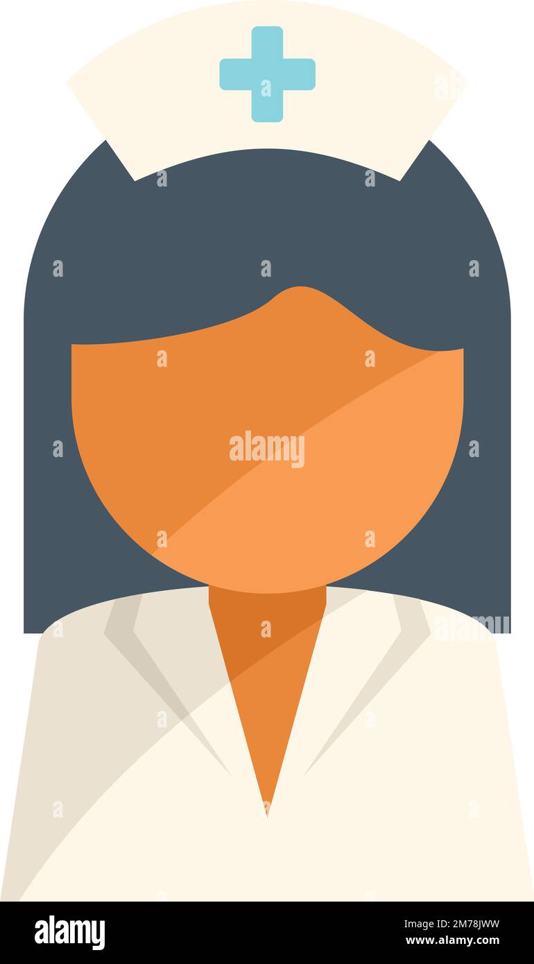 Physical therapist nurse icon flat vector. Doctor therapy. Rehab ...