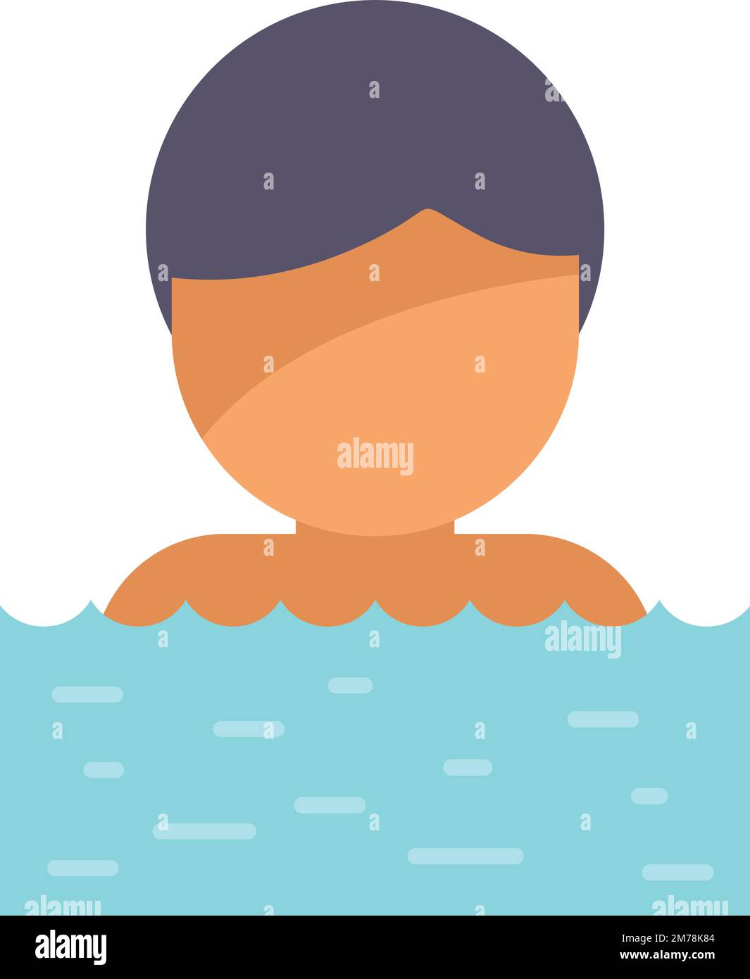 Pool physical therapist icon flat vector. Hospital treatment. Doctor ...