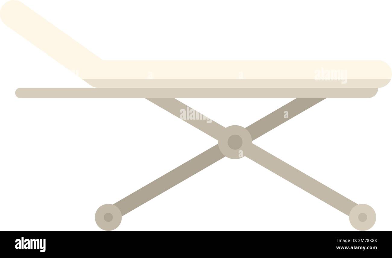 Physical therapist bed icon flat vector. Doctor therapy. Rehab care ...