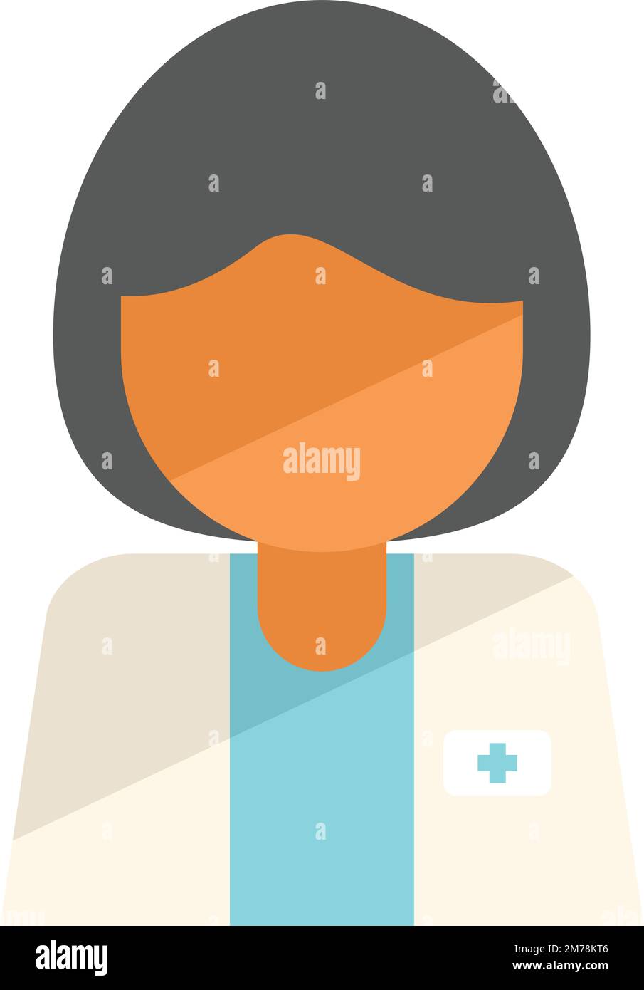Woman physical therapist icon flat vector. Hospital doctor. Therapy ...