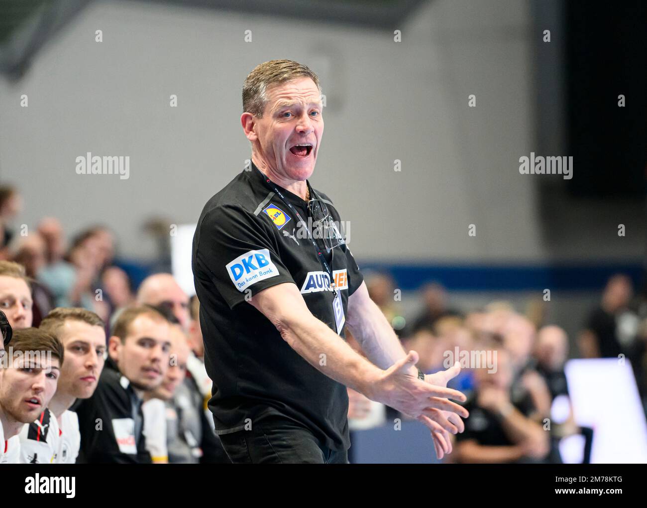 coach/ Bundescoach Alfred GISLASON (GER), gesture, gesture, Handball ...