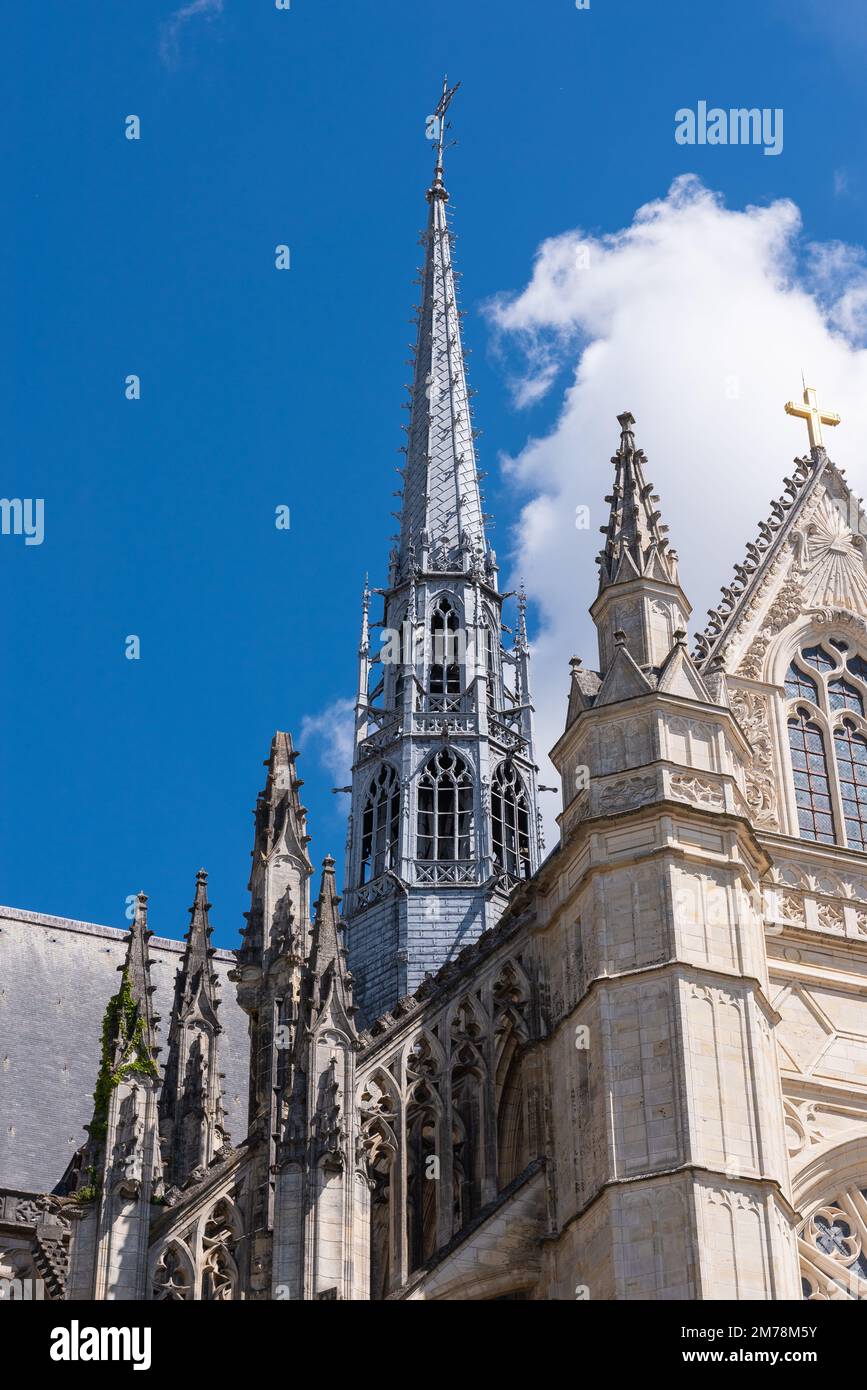 Spire of the Sainte-Croix Cathedral in Orleans (Orleans, Loiret, Centre ...