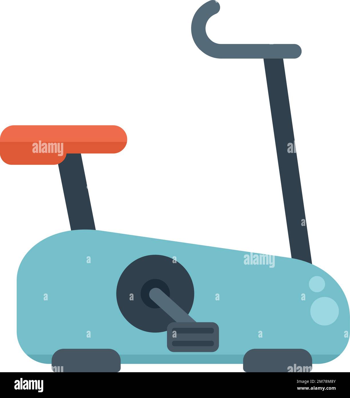 Exercise bike icon flat vector. Healthy sport. Active fitness isolated ...