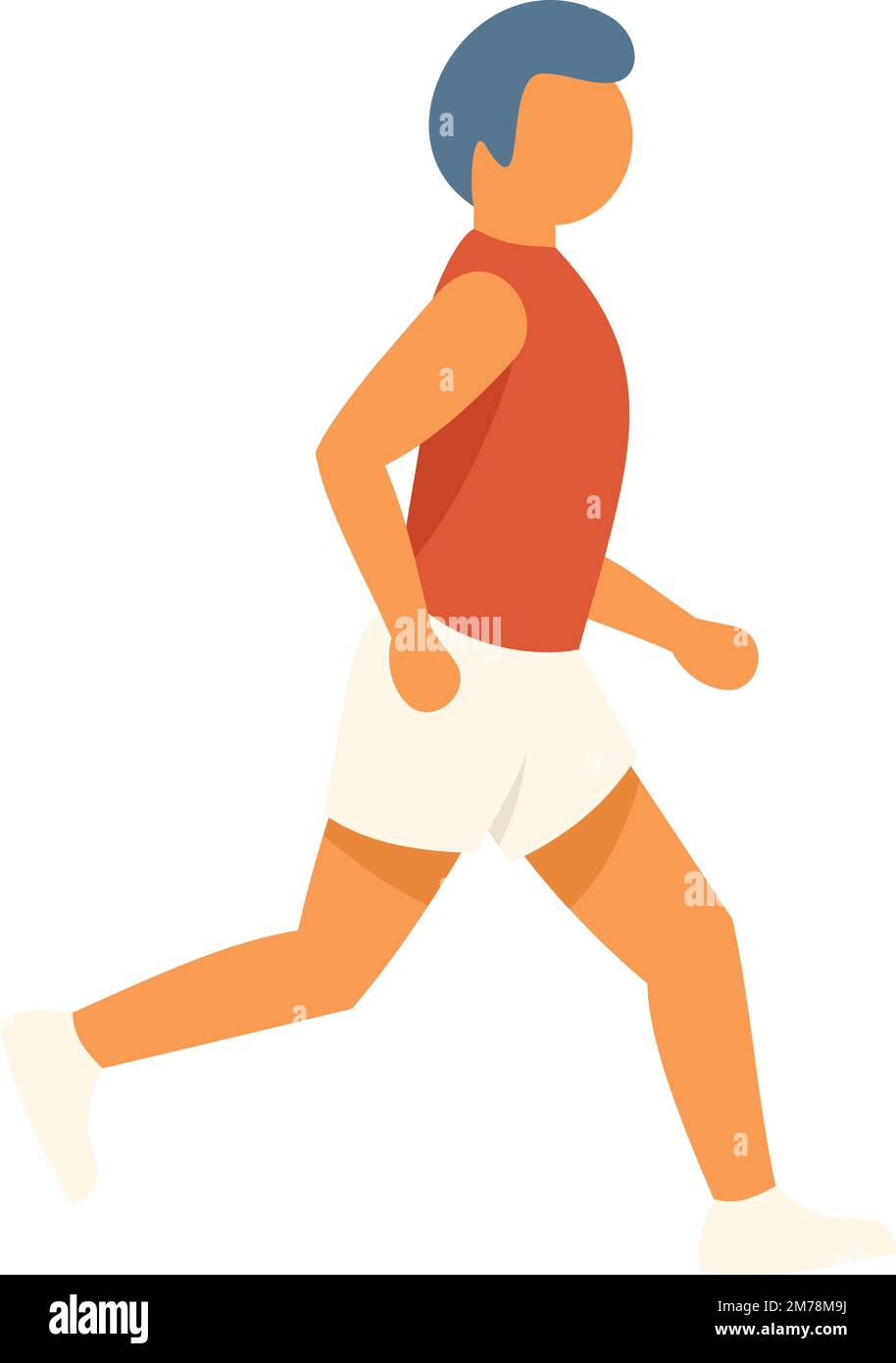 Running person icon flat vector. Active gym. Workout athlete isolated ...