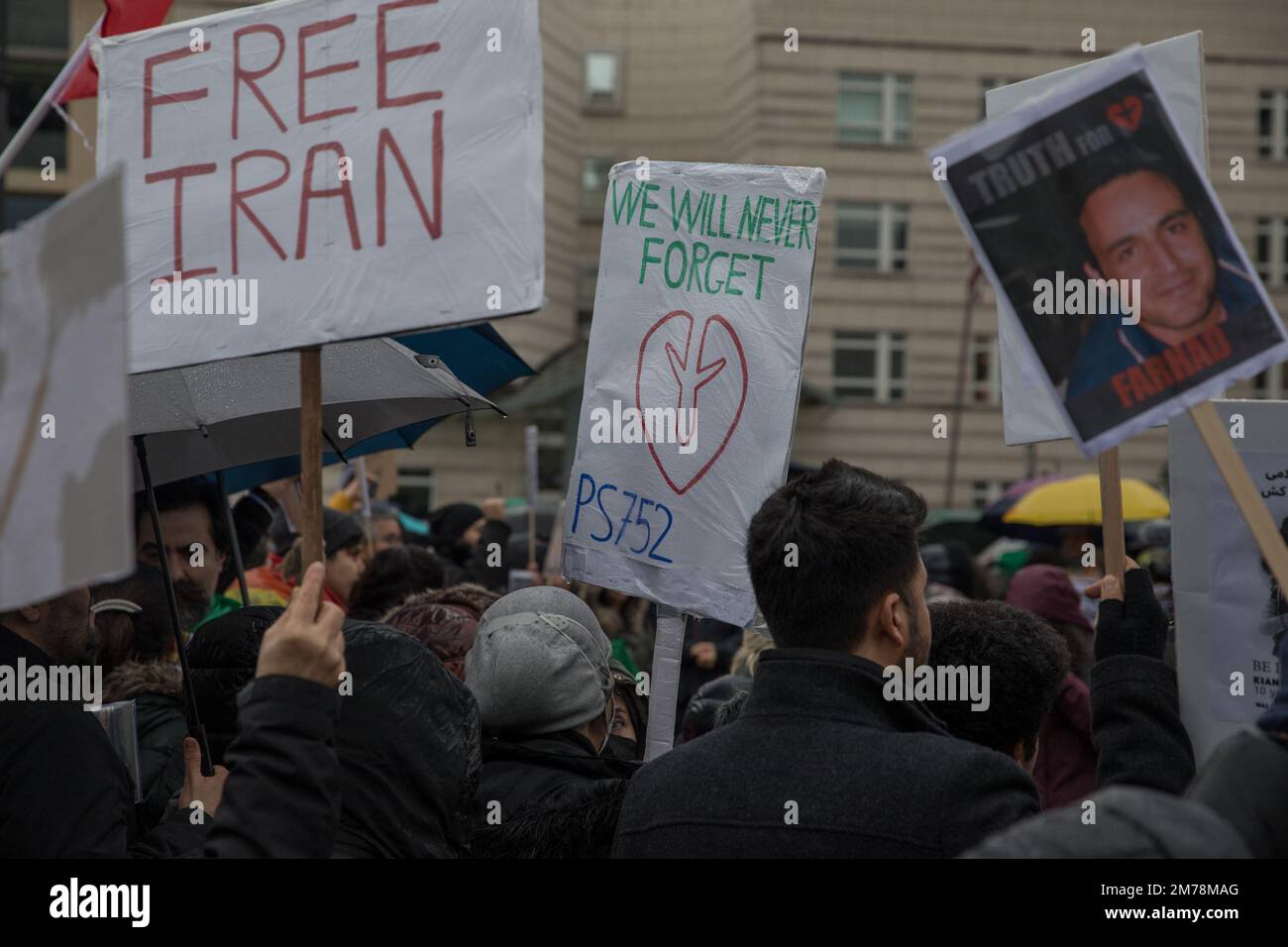 On January 8, 2023, a protest was held in Berlin, Germany, at Pariser ...