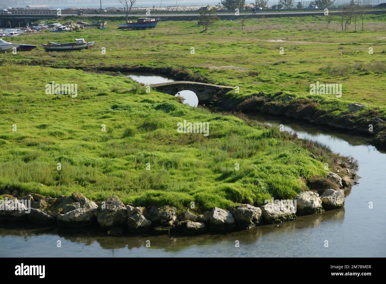 Kanuni Sultan Suleyman Bridge, located in Buyukcekmece, Turkey, was ...