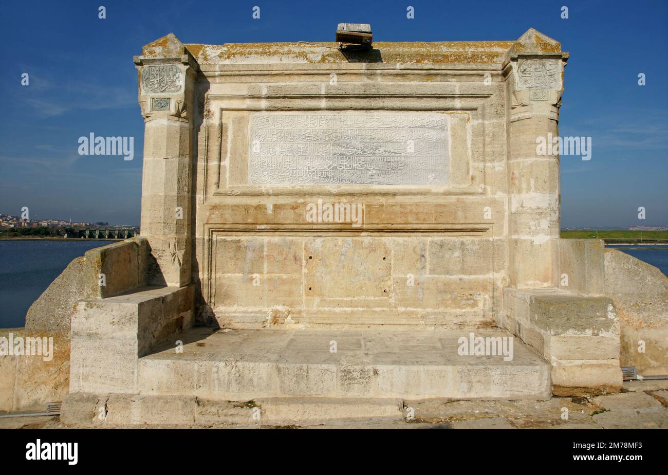 Kanuni Sultan Suleyman Bridge, located in Buyukcekmece, Turkey, was ...