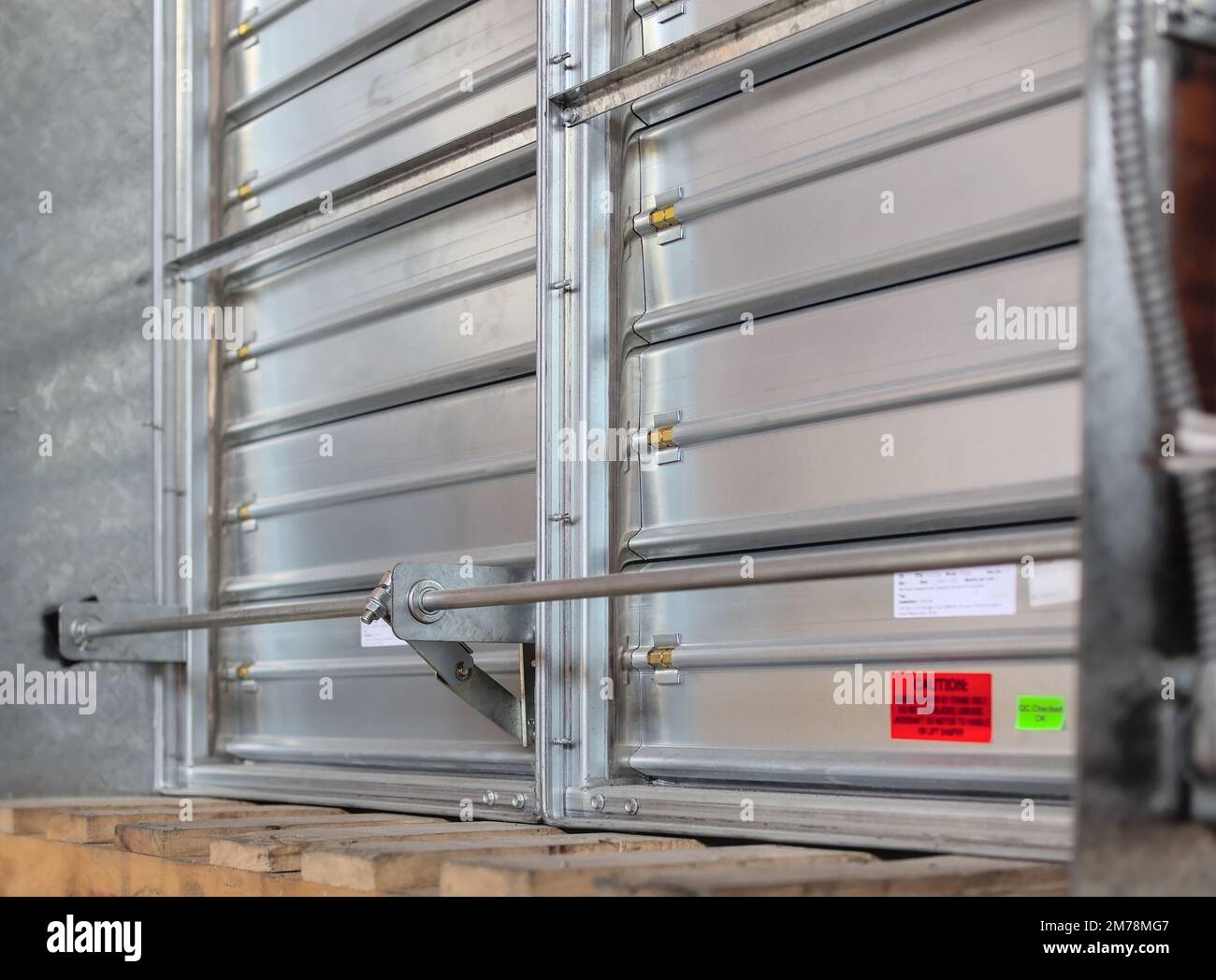 A closeup shot of a motorized damper for HVAC system Stock Photo - Alamy