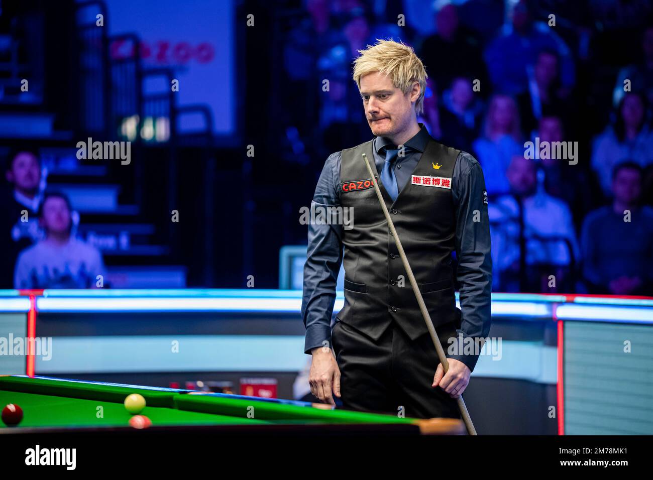 LONDON, UNITED KINGDOM. 08th Jan, 2023. Neil Robertson vs Shaun Murphy during the 2023 Cazoo ...