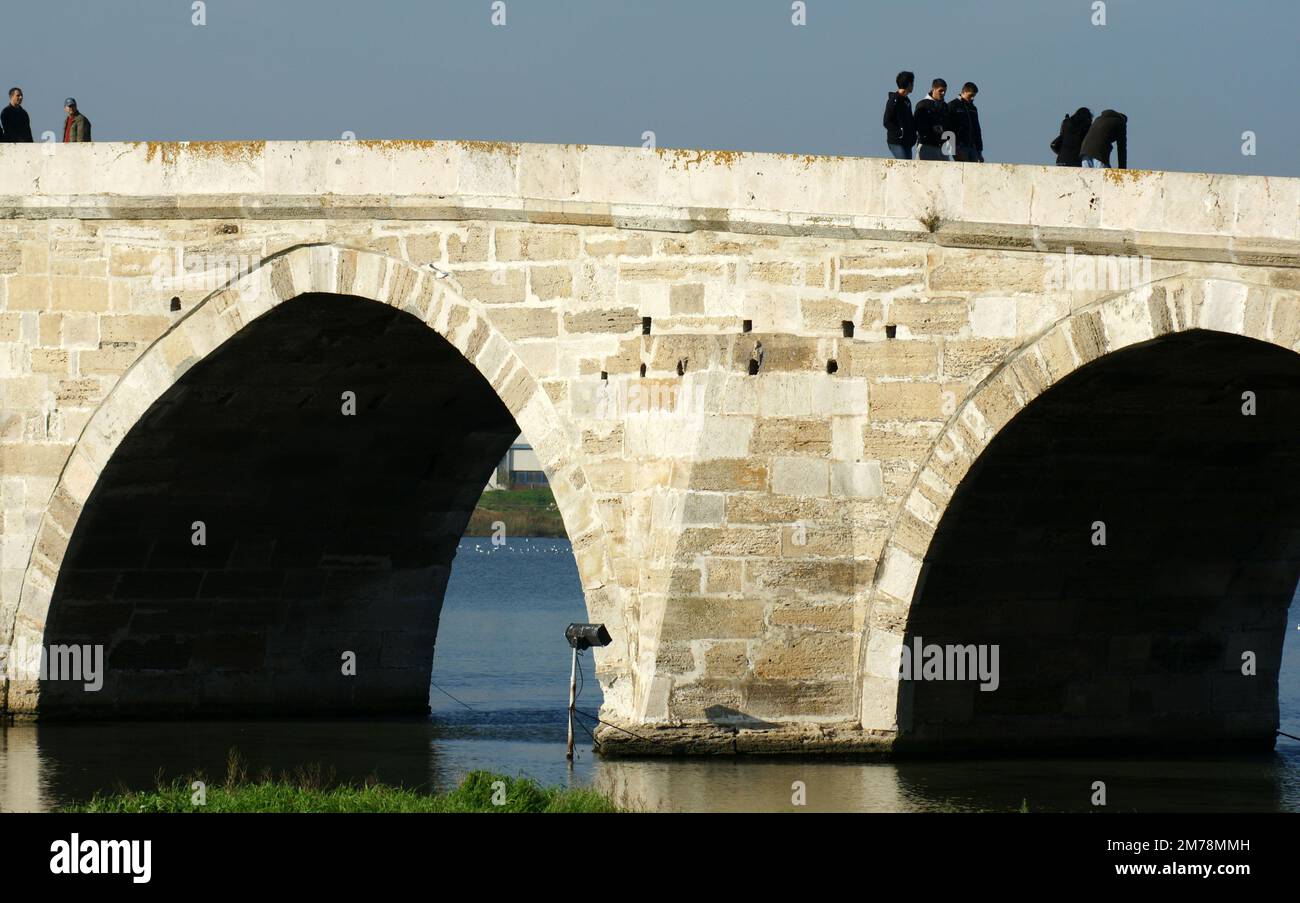 Kanuni Sultan Suleyman Bridge, located in Buyukcekmece, Turkey, was ...