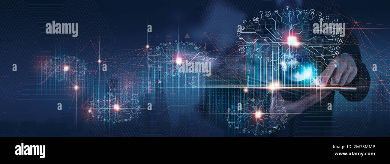 Data science, Businessman and Artificial Intelligence AI, Digital ...