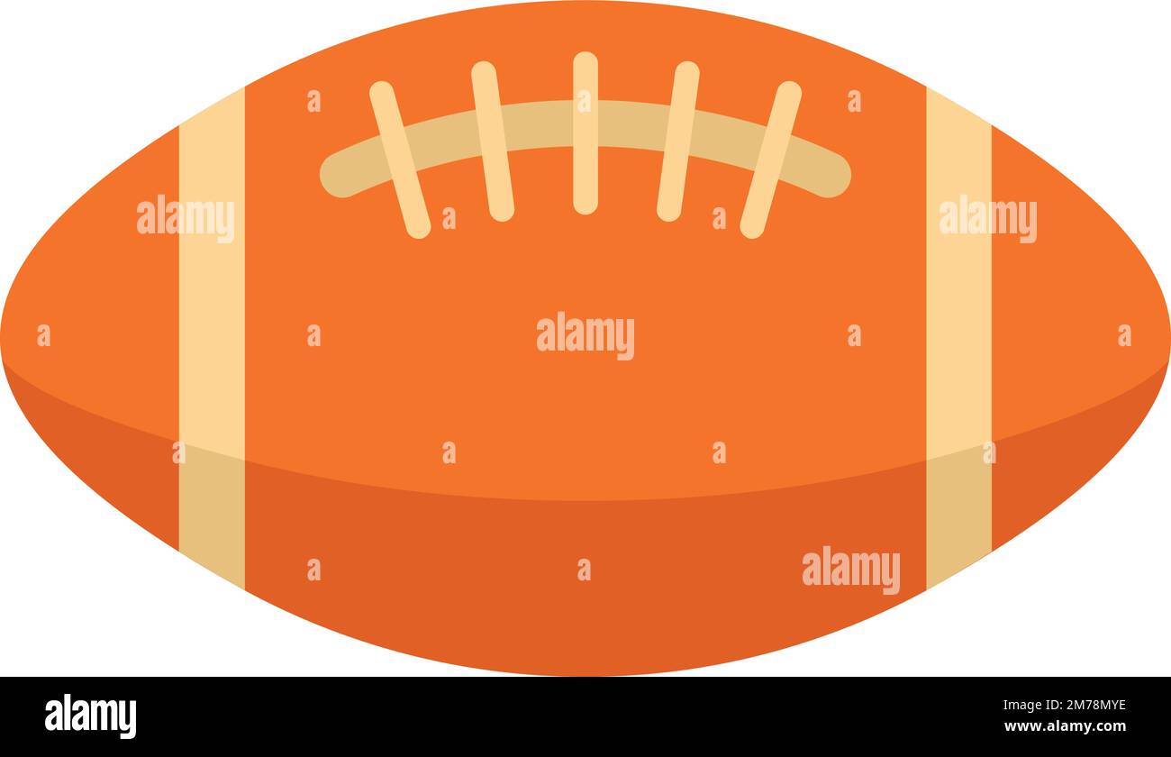 American football ball icon flat vector. Active sport. Body run ...